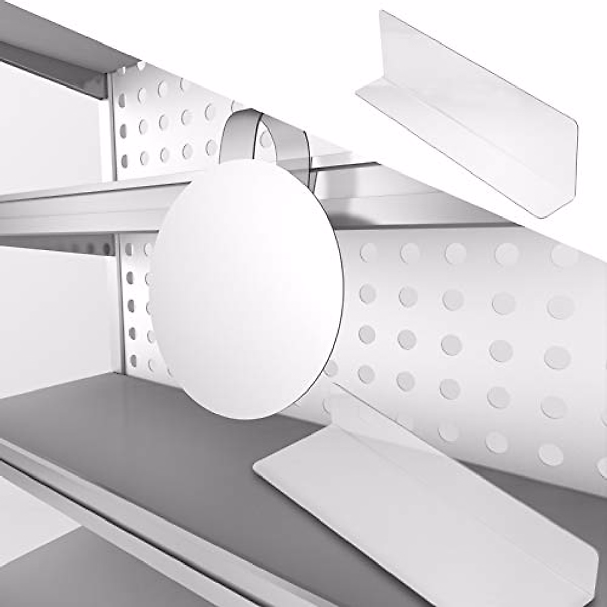 Mipcase Plastic Divided Purse Organizer for Closets- 10Pcs Shelf Divider Supermarket Commodity Divider, L Shape Baffle