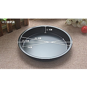 Mengbaobao MBB Carbon Steel Pizza Pan Tray Bakeware Non Stick Black For 10" Pizza Making