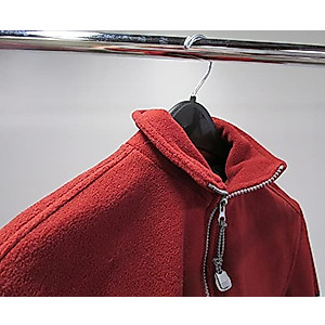 NAHANCO H19RH 19" Concave Plastic Suit Hanger with Round Hook (Pack of 100), Black