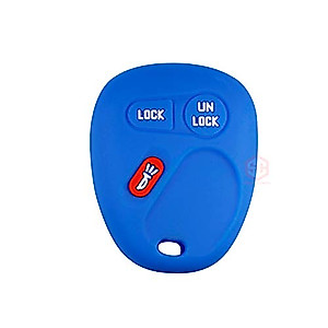 1x New Key Fob Remote Silicone Cover Fit/For Select GM Vehicles. (1 Blue)