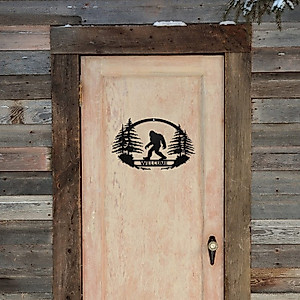 CINPIUK Bigfoot Wall Art Decor, Welcome Sasquatch Metal Sign Indoor Outdoor Farmhouse Christmas Wall Hanging Ornament Home Garden Yard Garage Decor Housewarming Gift, 14 Inch