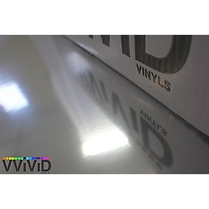 VViViD Silver Mirror Chrome Cast Vinyl Wrap Self-Adhesive Film Decal Air-Release Bubble and Air Free 3mil (1.5ft x 5ft)