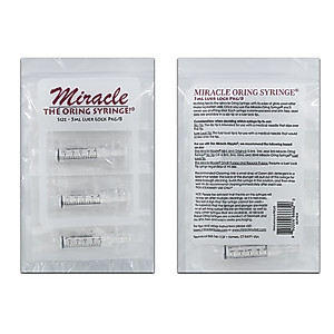 Miracle Oring Syringe- 5 ml Luer Lock Syringe- Package Contains 8 Individually Wrapped Sterile Oring Syringes for Handfeeding Animals, Administering Supplements, Measuring Liquids, and More