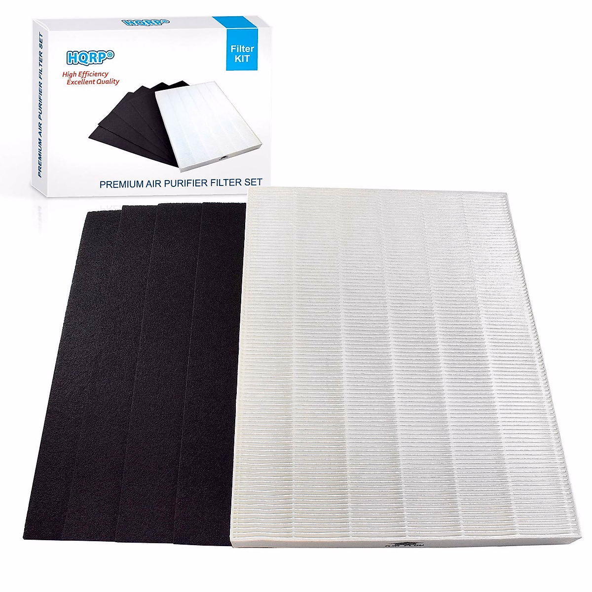 HQRP Filter Set (True HEPA + 4 Carbon) compatible with Winix P300, 5300, 5500, 6300, 5300-2, 6300-2, C535, AM90, WAC5300, WAC5500, WAC6300 PlasmaWave, Filter A 115115 Replacement