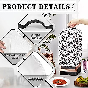 chaqlin Blender Covers, Small Appliance Covers, Kitchen Decorative, Machine Washable Food Processor Dust Cover, Cute Panda Print