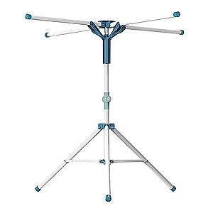 SunEegral Tripod Clothes Drying Rack-Height Adjustable Laundry Rack,Portable & Foldable Laundry Room Organization for Quilt Towel Clothing, Space Saving Design,Indoor/Outdoor,20 Hooks