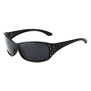 Polarized Sunglasses for Women – Midnight Black Frame – Dark Smoke Lens – HZ Series Elettra – Women’s Premium Designer Fashion Sunglasses