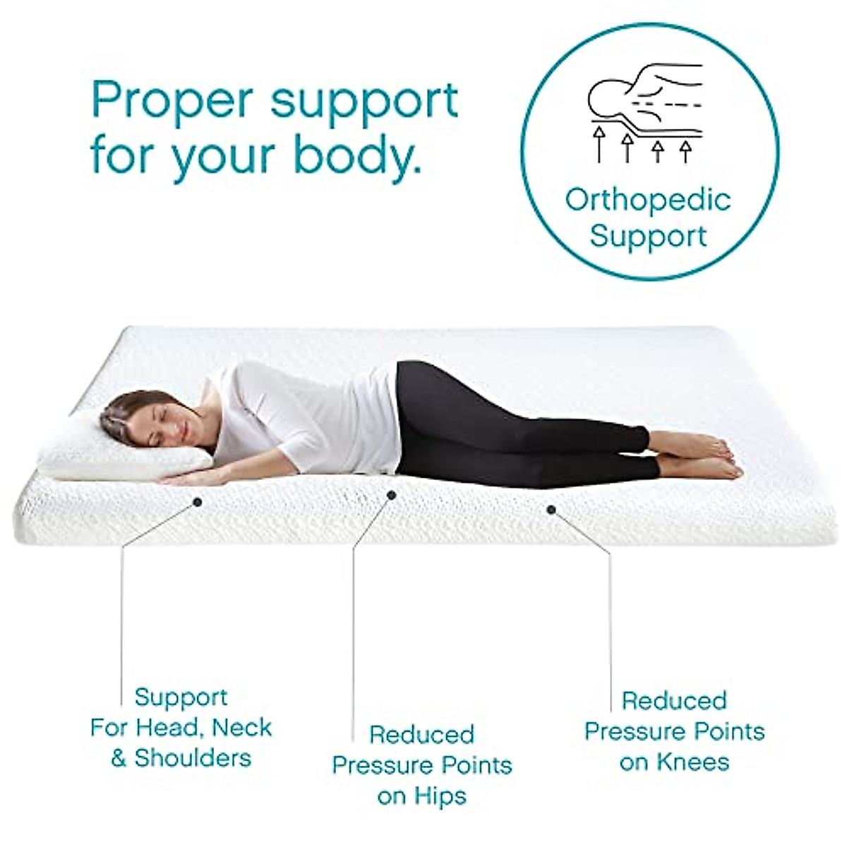 Classic Brands 4.5-Inch Cool Gel Memory Foam Replacement Mattress for Sleeper Sofa Bed Twin, Plush