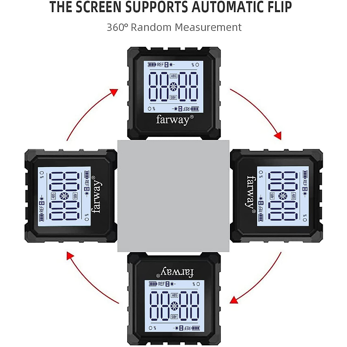 Digital Angle Finder with Laser - Magnetic Digital Angle Gauge Protractor,Cube Inclinometer with LCD Display for Accurate Measuring