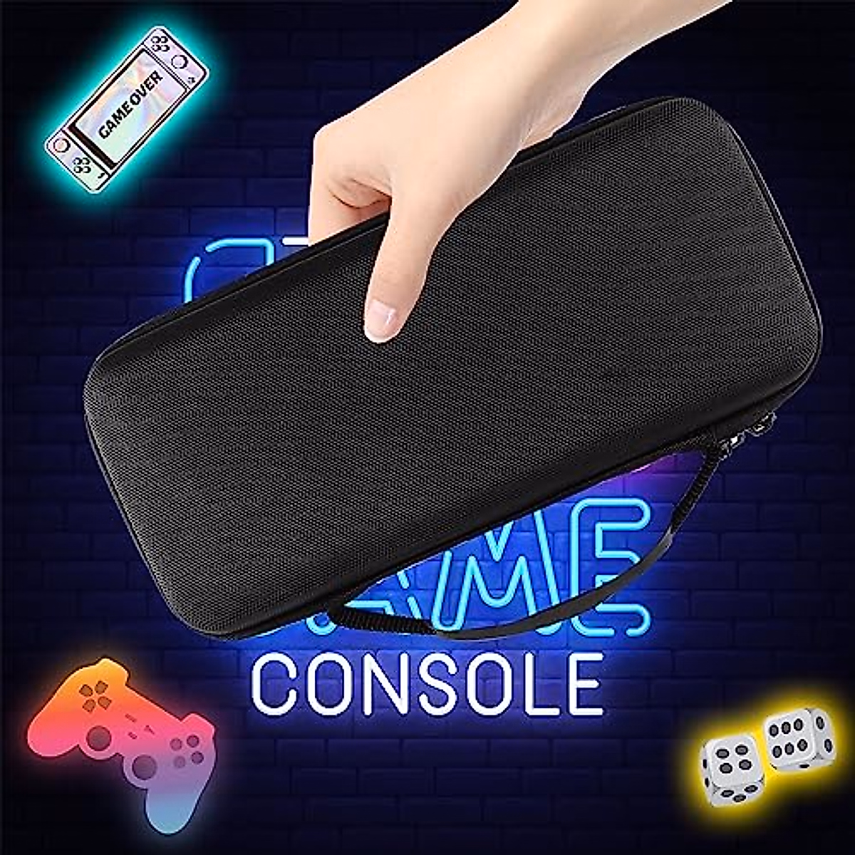 Jusy Carry Case Compatible with ASUS ROG Ally Handheld 7 inch 2023, Thickened Anti-Scratch Portable Shockproof Protective Storage Bag, Fit for Travel and Home Storage (Black)