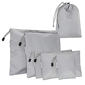 Navaris 7 Set Travel Storage Bags and Pouches - Nylon Suitcase Organizers