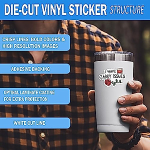 Miraki I have Zaddy Issues Sticker, Dark Romance Stickers, Book Lover Sticker, Reading Book Sticker, Water Assitant Die-Cut Vinyl Booktok Decals for Laptop, Phone, Water Bottles, Kindle Sticker