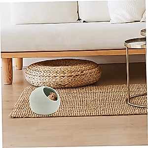 OATIPHO 1pc Hamster Igloo Outdoor Enclosure Outdoor Fencing Rat Cage Accessories Small Hamster Hideout Chinchilla Cave Small Animal Ceramic Critter Pet Habitat Durable Pet Bed Pet Supply