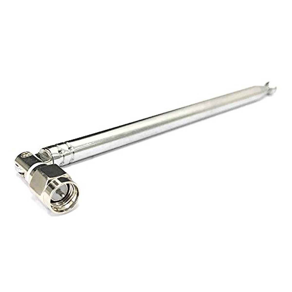 E-outstanding 7 Section Telescopic Antenna, SMA Male Connector Aerial, DVB-T Radio Scanner VHF UHF for Radio TV DIY