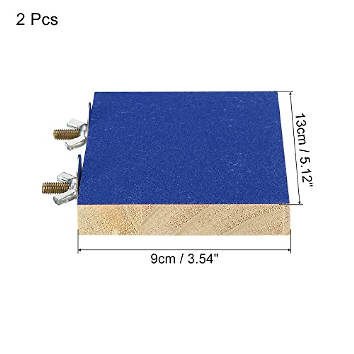 PATIKIL Bird Perch Stand Platform, 2 Pack Parrot Stand Platform Playground Paw Grinding Clean for Parakeet Cockatiel Cage Accessory, Blue