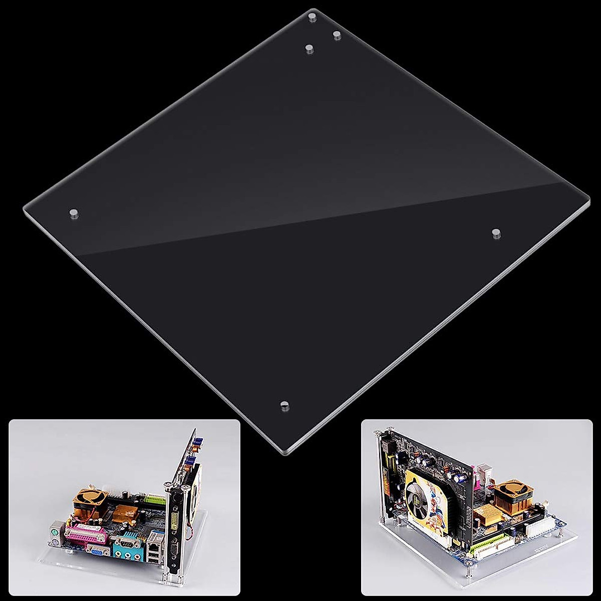 Acrylic Frame Open Transparent Fashion DIY Base Stand Suitable for ITX Motherboard,Overlock Computer Case Base Can accommodate high Performance PC