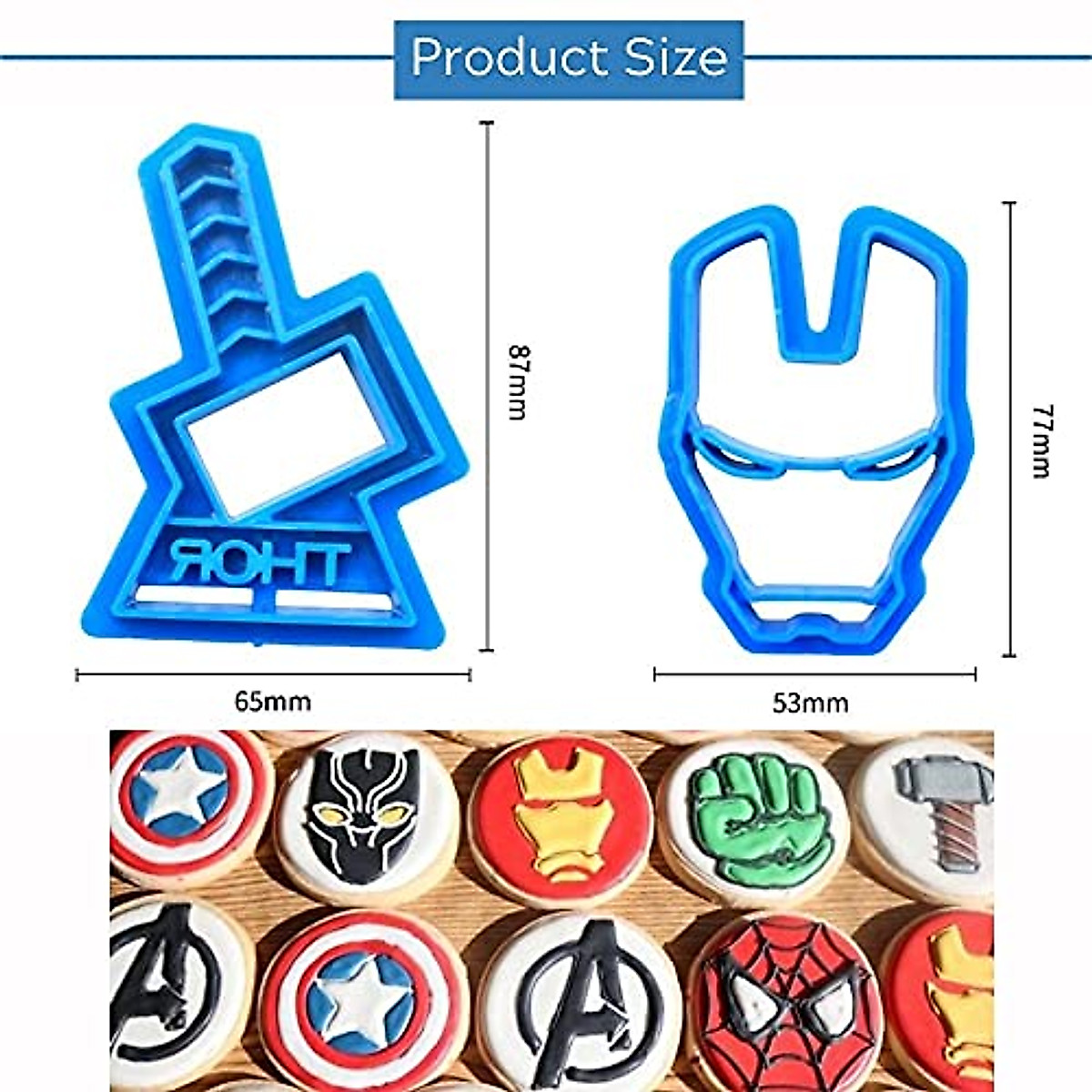 Crethinkaty Plastic Cookie Cutters,6 Pieces Fondant Cutter Set,Cartoon Biscuit Cutter,Cartoon Cookie Impression Cutter,Sugar Craft Cake Decoration