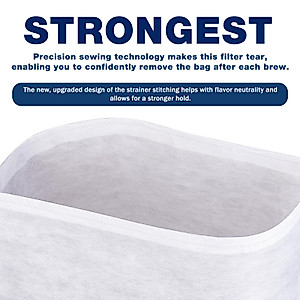 100pcs Cold Brew Coffee Filter Bags - 20" X 20" Commercial Cold Brew Bags - Filter Bag for Brew Up To 5 LBS Coffee, Fits 5 Gallon Buckets - Extra Large Brew Bags Reusable