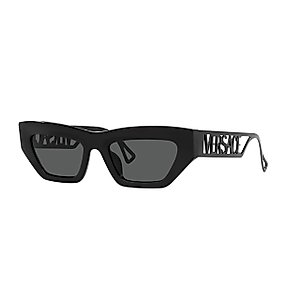 Versace Woman Sunglasses Black Frame, Dark Grey Lenses, 53MM