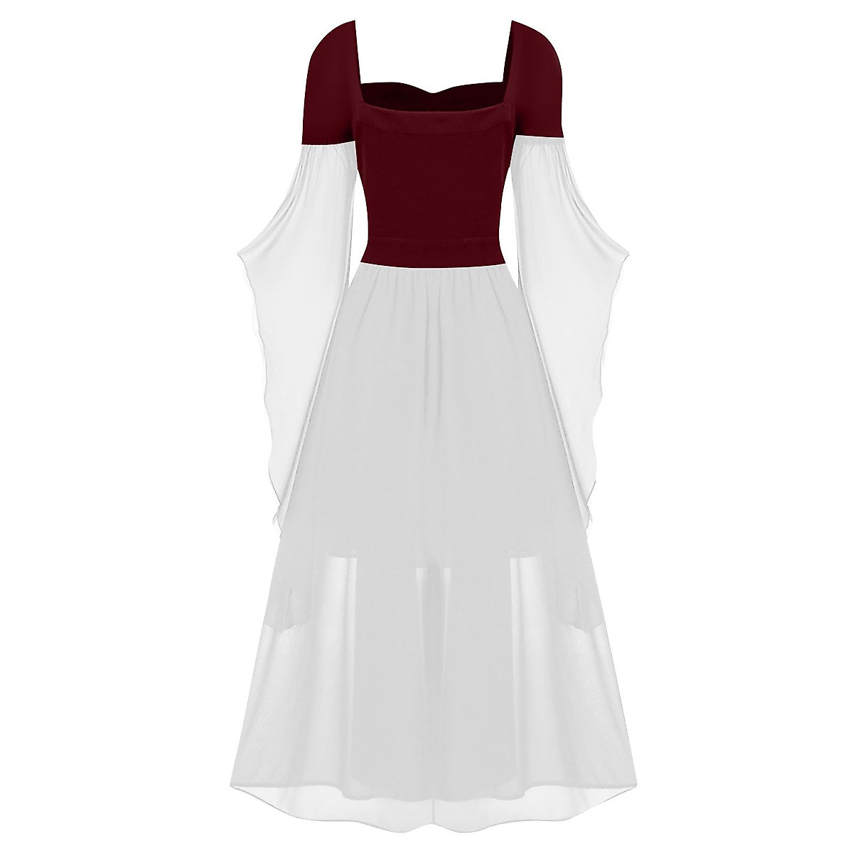 Halloween Costumes for Women Corset Chest Braces Elf Costume Ren Faire Corset Renaissance Costume Scary Halloween Costumes for Women Goth Dress for Women Women Costumes for Halloween（4-Red,Small）