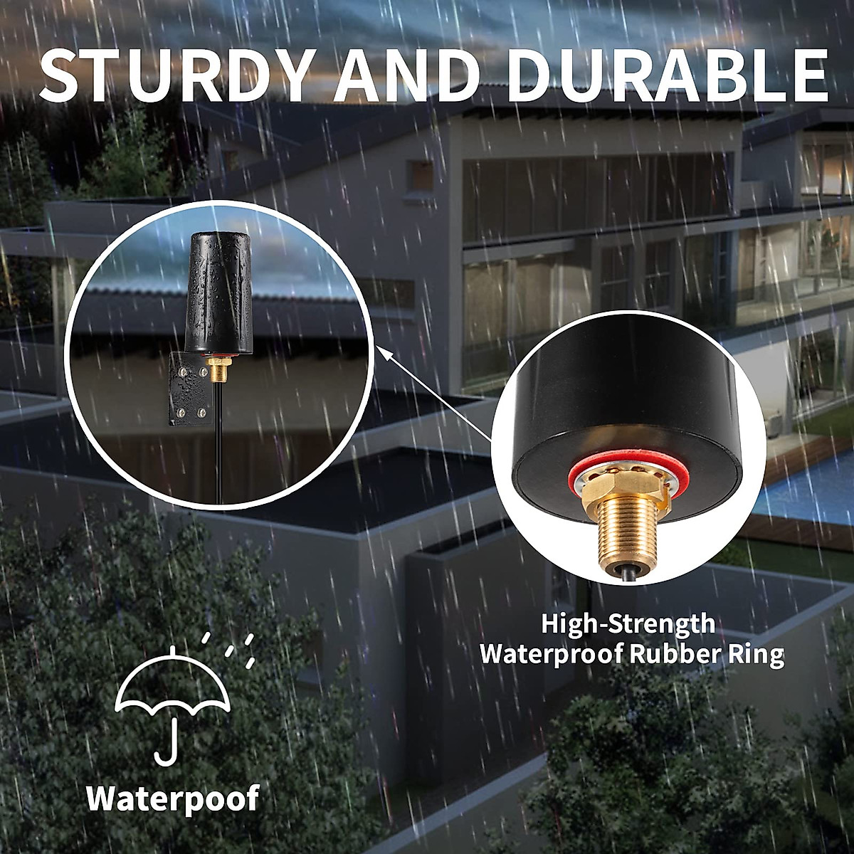 Waterproof 5dBi 3G 4G/LTE 2x2 MIMO Low Profile Omni-Directional Antenna with 10 ft Coax Cables for Verizon AT&T T-Mobile Sprint Cellular Cisco, Cradlepoint, Digi, Pepwave 4G LTE Router，Eifagur