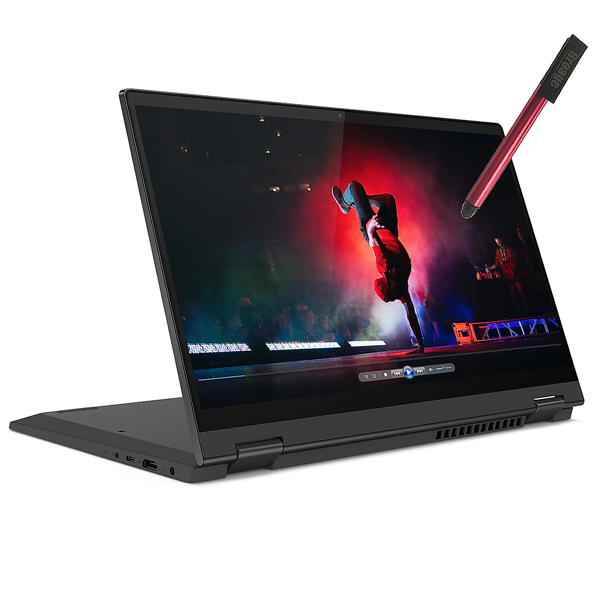 Lenovo Flex 5 2-in-1 14" FHD Touchscreen Laptop Computer, Quad-Core AMD Ryzen 3 4300U (Beat i5-8257U), 4GB DDR4 RAM, 512GB PCIe SSD, 802.11AC WiFi, Remote Work, Windows 10 S, BROAGE 64GB Flash Stylus