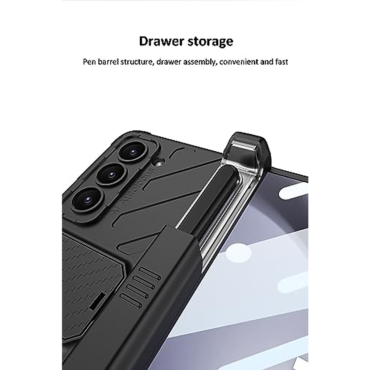 SHIEID Samsung Fold 5 Case with Hinge Protection, Galaxy Z Fold 5 Case Built-in Screen Protector & Kickstand & S Pen Slot Case for Samsung Galaxy Z Fold 5 2023, Blue