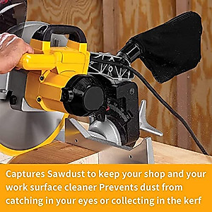 N126162 Miter Saw Dust Bag | table saw dust Collect Bag Fits Dewalt DW715 DW713 DW716 DW716XPS DWS782 DWS780 Miter Saw