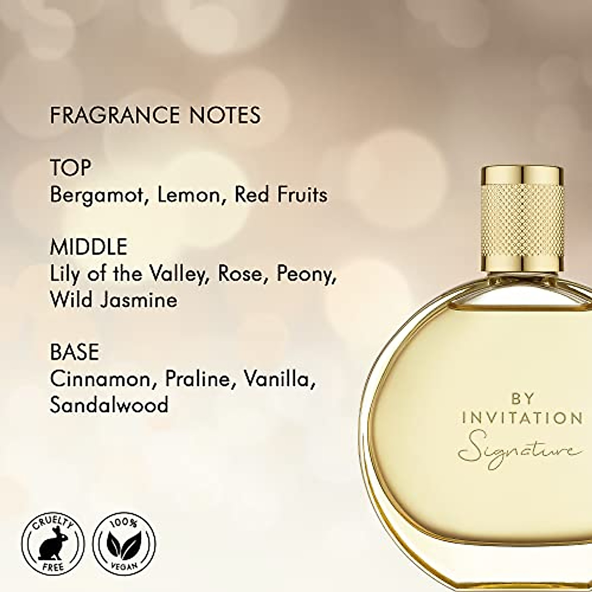By Invitation Signature from Michael Bublé Fragrances, 3.4 Fl Oz | Women’s Perfume | Bergamot, Jasmine, Vanilla Perfume | Eau de Parfum | Gift for Women | Vegan & Cruelty Free