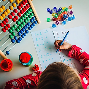 GWHOLE 40 Pieces 6-Sided Game Dice Set, 8 Translucent Colors Dice for Board Games and Teaching Math