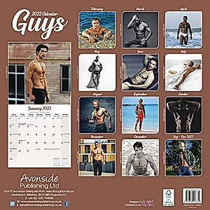 Hot Guys Calendar - Shirtless Men Calendar - Calendars 2022 - 2023 Wall Calendars - Guys 16 Month Wall Calendar by Avonside