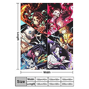 Anime Blanket Flannel Fleece Warm Soft Throw Blanket for Couch Sofa Bed Living Room for Adults Children Kids 50"X40"