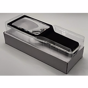 LED Handheld Magnifier for Reading 3x/6x Optical Magnifier for Low Vision, Visual Impairment, Magnifier for Seniors, Elderly People, Magnifier for Education, Office Work (Stepless Illumination adjust)