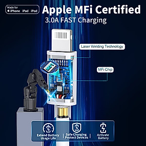 【MFi Certified】iPhone 14 Fast Charger, Linocell 3Pack 20W USB-C PD Power Wall Charger Block+3Pack 6FT Type-C to Lightning Cable Compatible with for iPhone 14 13 12 11 Pro Max/XS Max/Mini/XR/8/SE/iPad