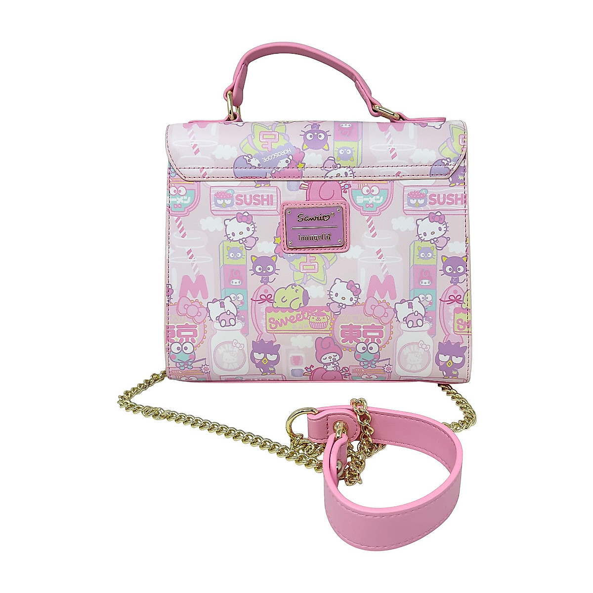 Loungefly Sanrio Hello Kitty Kawaii Allover Print Crossbody Satchel Handbag Purse
