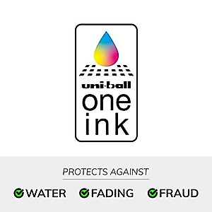 Uniball One Gel Pen 5 Pack, Black Pens and Blue Pens, Medium 0.7mm Gel Pens, Fine Point, Smooth Writing Pens, Home Office Supplies by Uni-ball, Ink Pens, Ballpoint Pens, Bulk Pens for Journaling