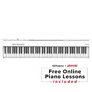 Roland FP-30X 88 Keys SuperNATURAL Portable Digital Piano, White Bundle with H&A Studio Monitor Headphones, Keyboard Stand, Bench and Sustain Pedal