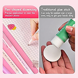 YEJAHY 6pcs Quick Dry Glue Pen, Adhesive Glue Pens Crafting Fabric Pen Liquid Glue Pen for Papercrafts, Handmade Stationery, DIY Foil-Stamping