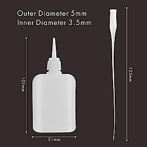 BAPHILE 300PCS CA Glue Micro-Tips,Glue Extender Precision Applicator with Glue Bottle for Hobby, Crafting, Lab Dispensing,Adhesive Dispensers Elmers Glue