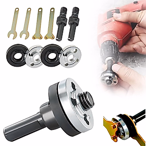 Electric Drill Angle Grinder Connecting Rod Set,Multifunctional Adjustable Rotary Driver Cutter Shaft Accessories Drill Angle Grinder Adapter,Adjustable Rotary Driver Cutter Shaft Accessories (2set)