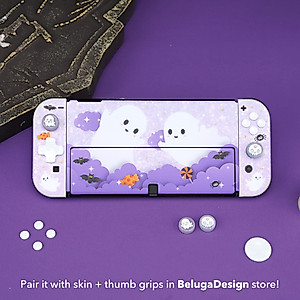 BelugaDesign Pastel Button Caps and D-Pad | Compatible With Nintendo Switch Standard OLED Joy-Con Controller Covers | Directional & A/B/X/Y Buttons - White