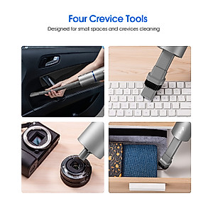 Brigii Mini Vacuum, Air Duster and Hand Pump 3 in 1, Cordless Handheld Vacuum, USB Rechargeable, Easy to Clean Desktop, Keyboard, Drawer, Car Interior and Other Crevices, Small Spaces -Y120 Pro