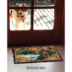 Toland Home Garden 800041 Lakeside Welcome Summer Door Mat 18x30 Inch Fishing Outdoor Doormat for Entryway Indoor Entrance