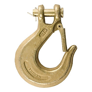CURT 81970 7/16-Inch Forged Steel Clevis Slip Hook with Safety Latch, 40,000 lbs, 1-1/3-In Opening, 7/16" Pin