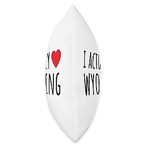 I Actually Love State Style (WYOMING) I Actually Love (Heart) Wyoming – American State Throw Pillow, 18x18, Multicolor