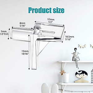 125 Pieces 5 mm Clear Plastic Shelf Support Pegs Holder for Cabinet Furniture Shelf Pin Bookshelf Bracket Easy to Install Nail