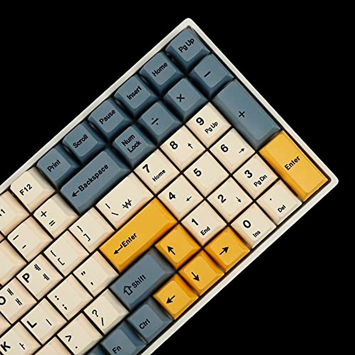 145 Apricot Yellow Korean Dye-Sub Mac Keycaps Thick PBT Cherry Profile Key caps for TKL 61 64 68 75 87 96 104 108 GMMK MX Mechanical Keyboard