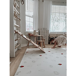 LITTLE Bot x World of Eric Carle Baby Play mat, The Very Hungary Caterpillar Ofie mat (Caterpillar Doodle + Stripe)