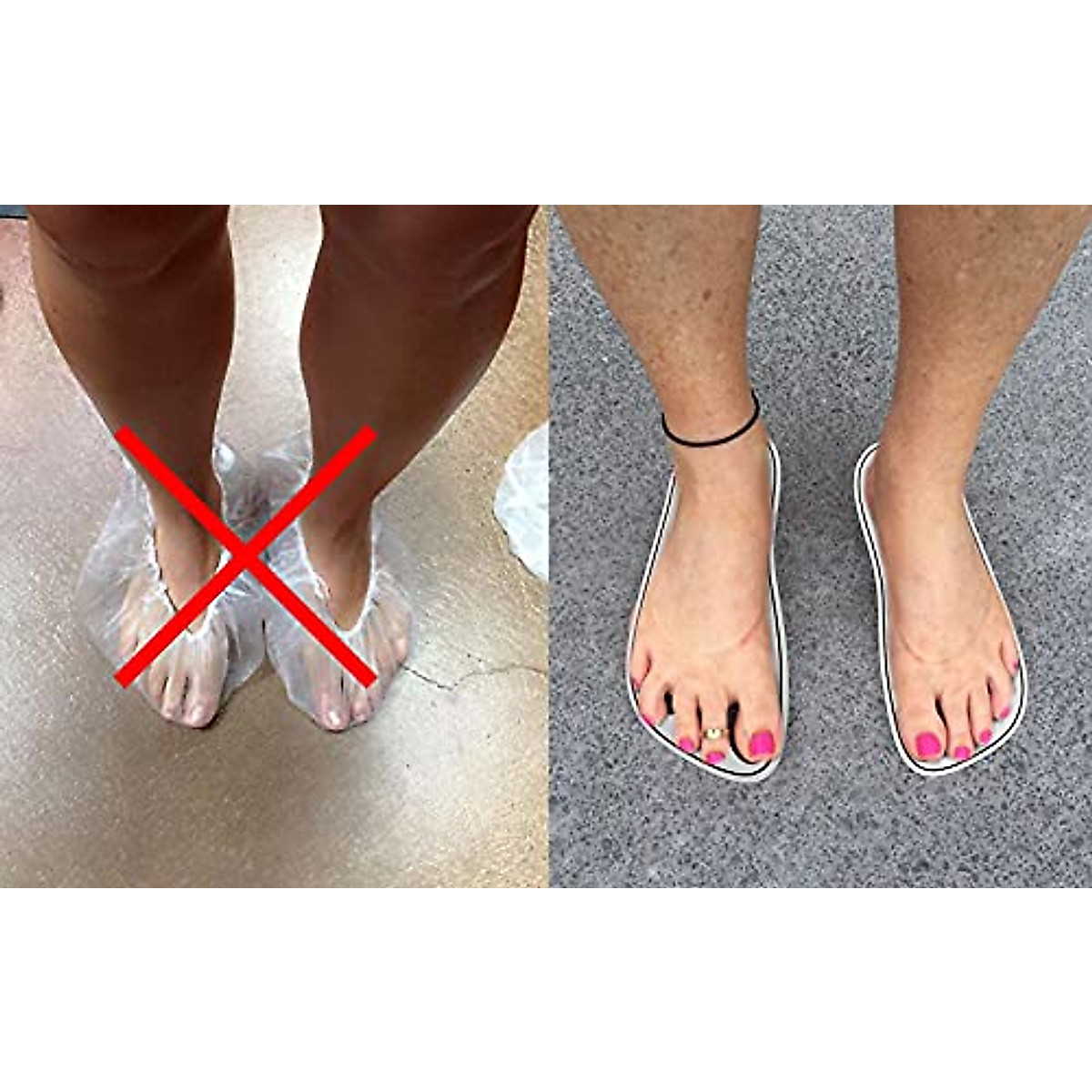 Black 120Pairs(240Feets) Disposable Spray Tan Feet Protector Pads for Sunless Airbrush Tanning