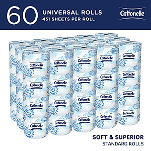 Cottonelle® Professional Standard Roll Bathroom Tissue (17713), 2-Ply, White, 60 Rolls / Case, 451 Sheets / Roll, 27,060 Sheets / Case